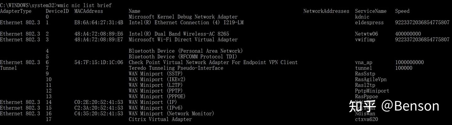 使用WMIC命令查看硬件参数 - 知乎