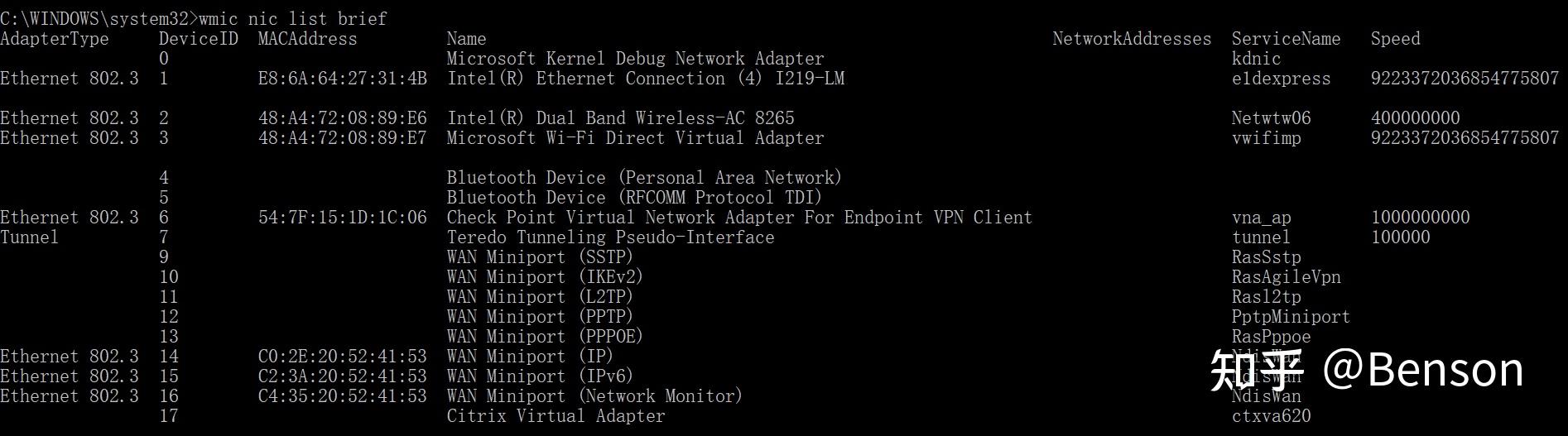 使用WMIC命令查看硬件参数 - 知乎