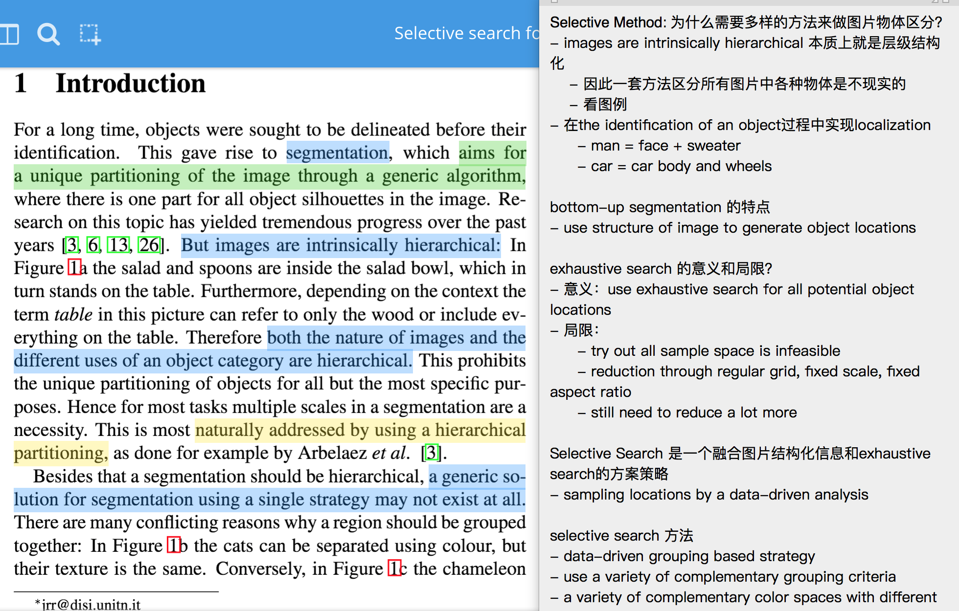 8分钟Selective Search (introduction）是如何兼容segmentation和exhaustive search ...