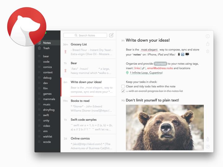 用 Bear 记笔记、学编程、 Markdown 一气呵成 - 知乎