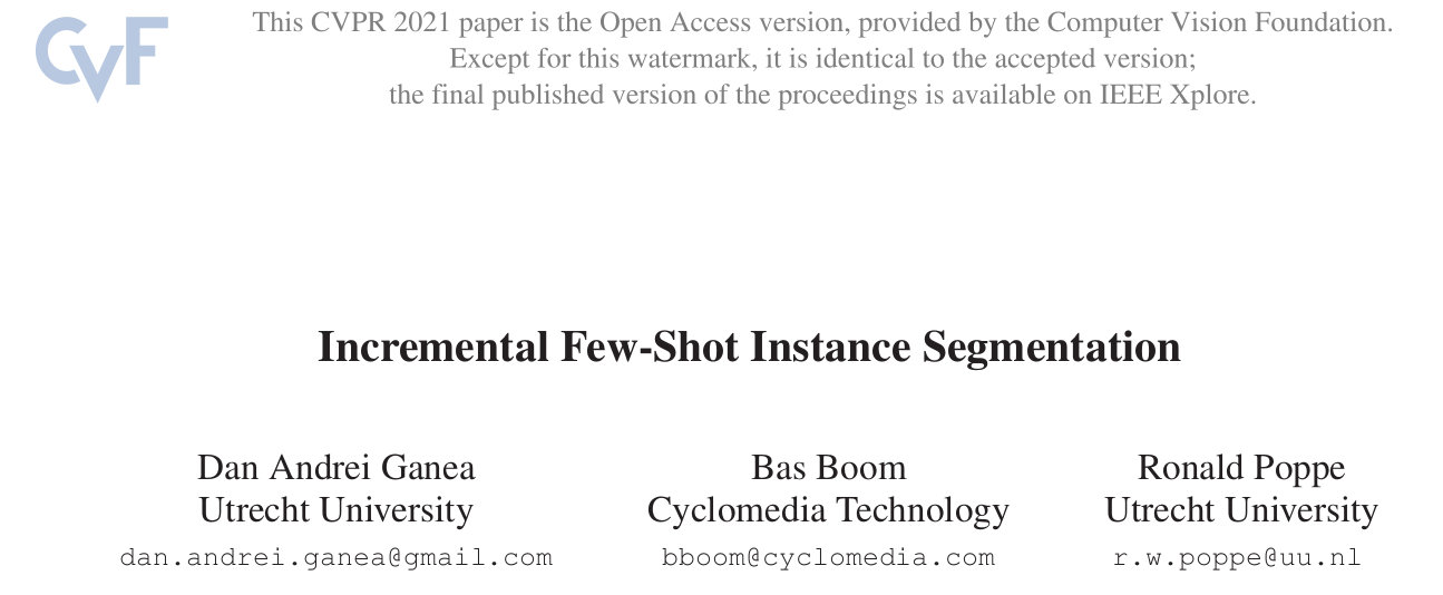 【增量小样本分割】Incremental Few-Shot Instance Segmentation - 知乎