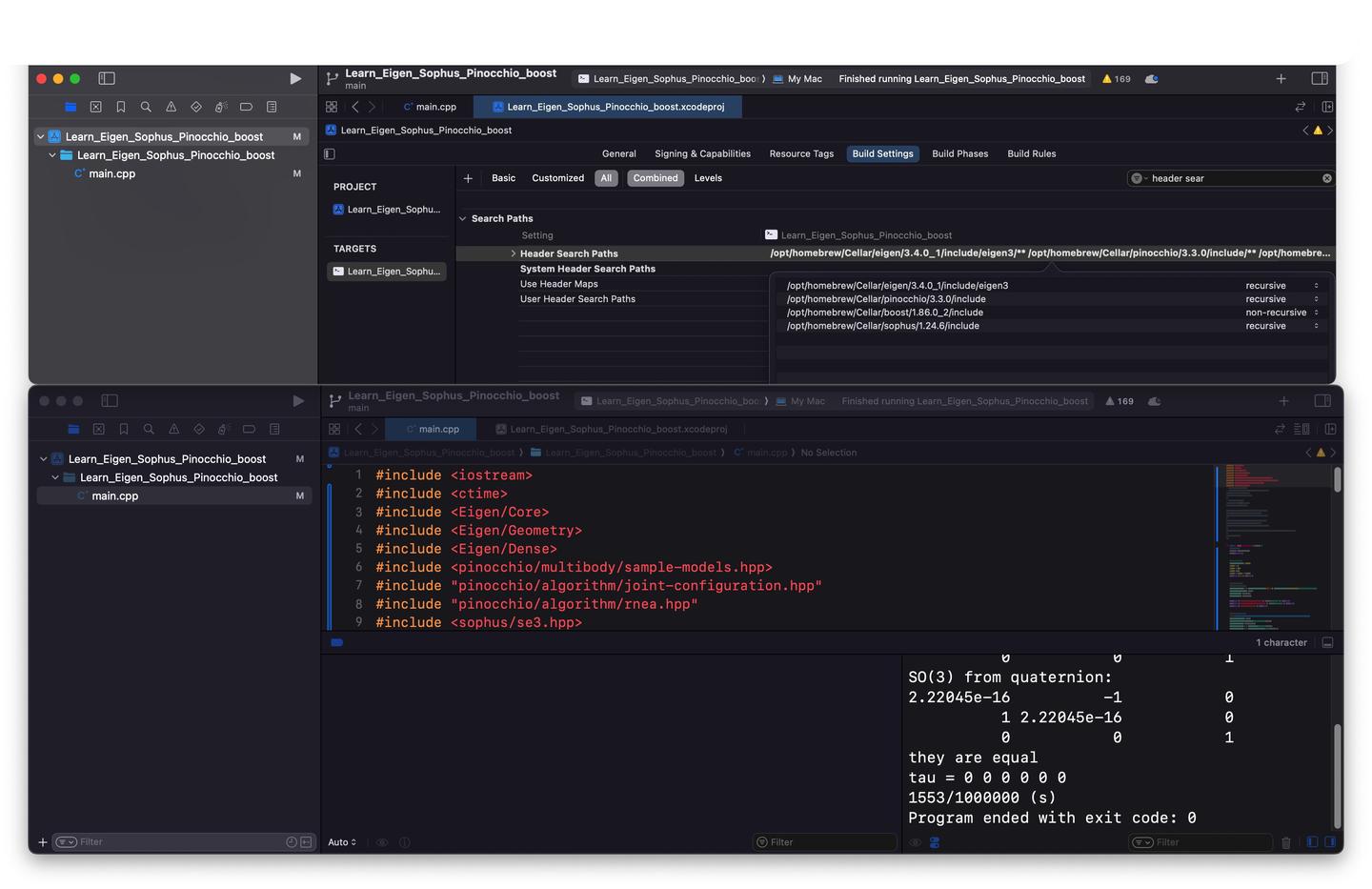 Xcode上C++库的使用（Eigen、Sophus、Pinocchio、Boost） - 知乎