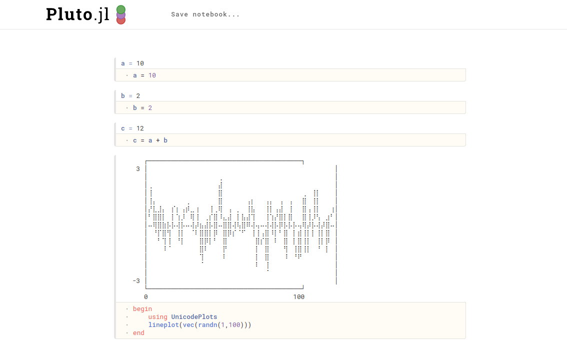 一个好玩的JULIA笔记本包Pluto - 知乎