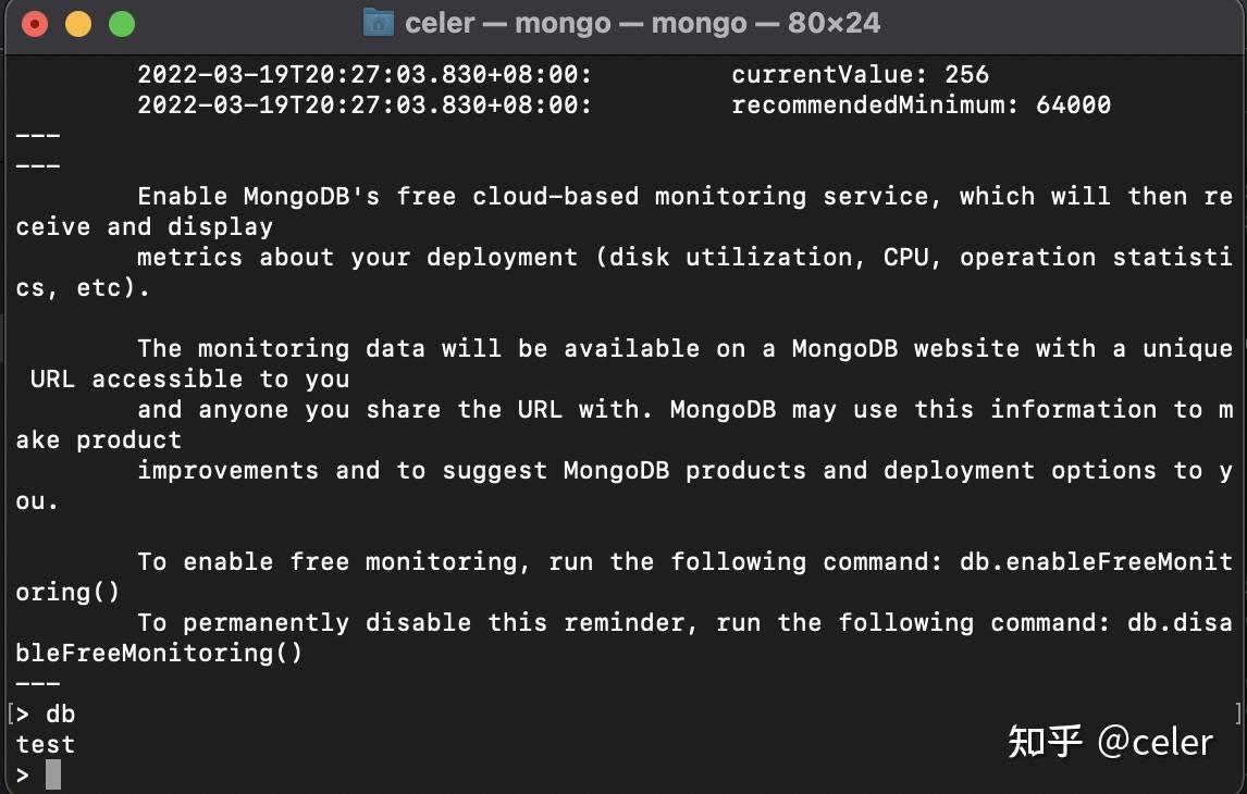 mongoDB MAC版安装 - 知乎