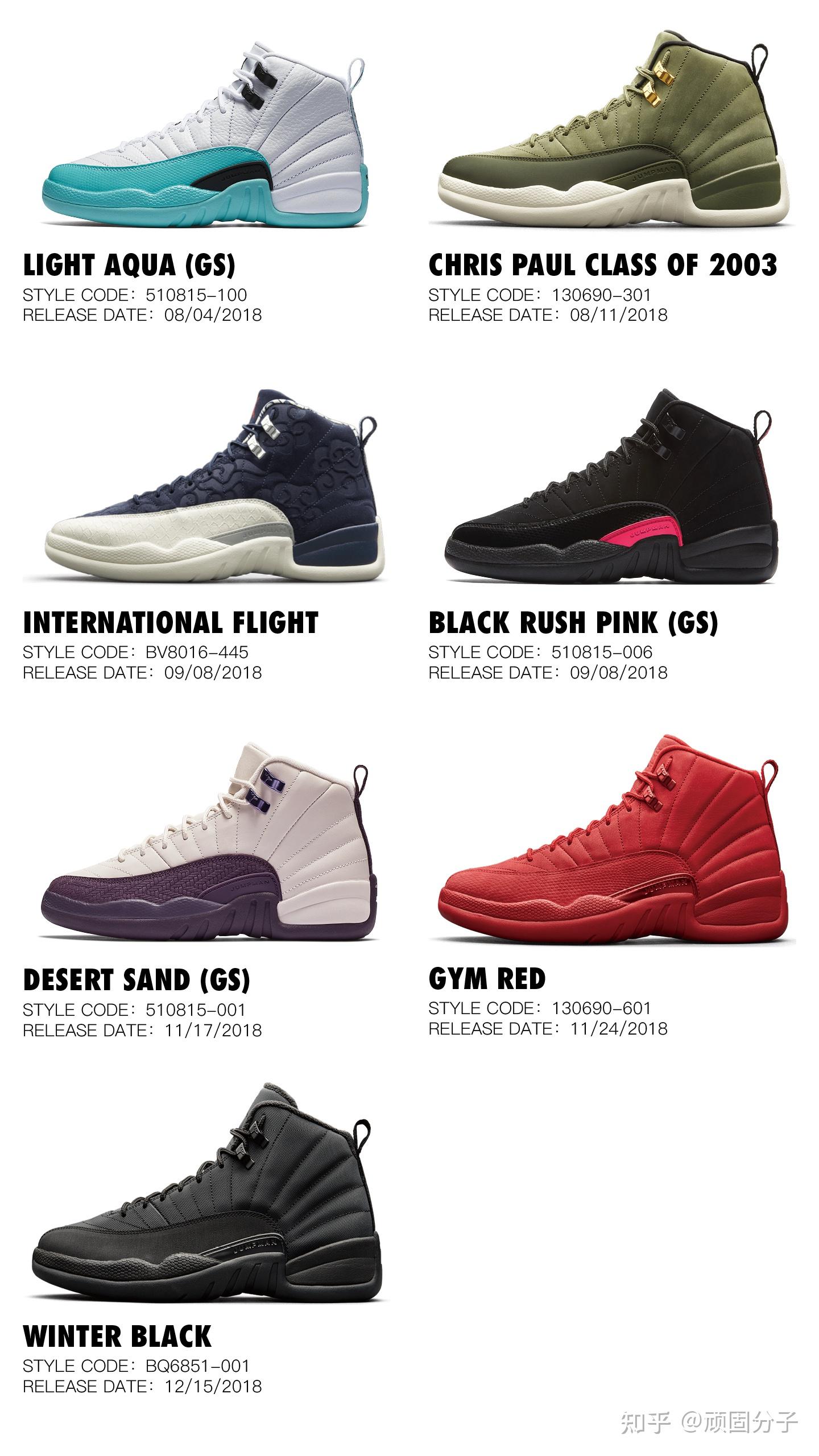 史上最强AIR JORDAN 12市售配色全收录 - 知乎