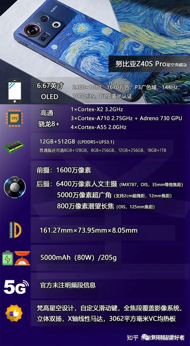 努比亚 Z40S Pro 星空典藏版推出，有哪些值得入手的地方？ - 知乎