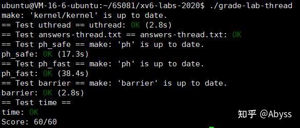 MIT6.s081-2020 Lab7 Multithreading - 知乎