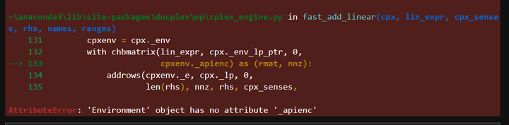 cplex和python版本不兼容的问题：AttributeError: 'Environment' object has no attribute '_apienc' - 知乎