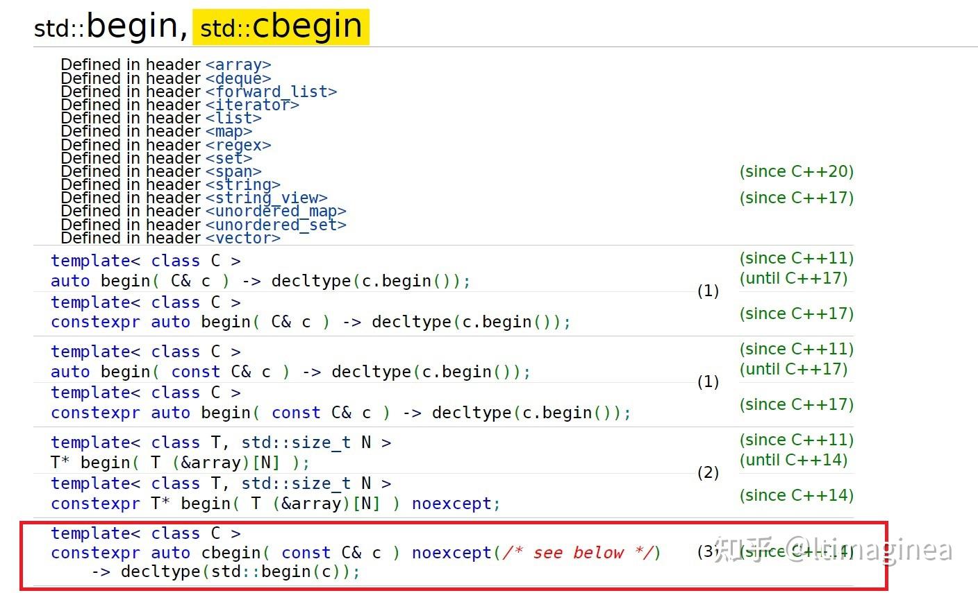 许多STL类支持cbegin和cend函数，为什么对于数组的begin和end函数没有？ - 知乎