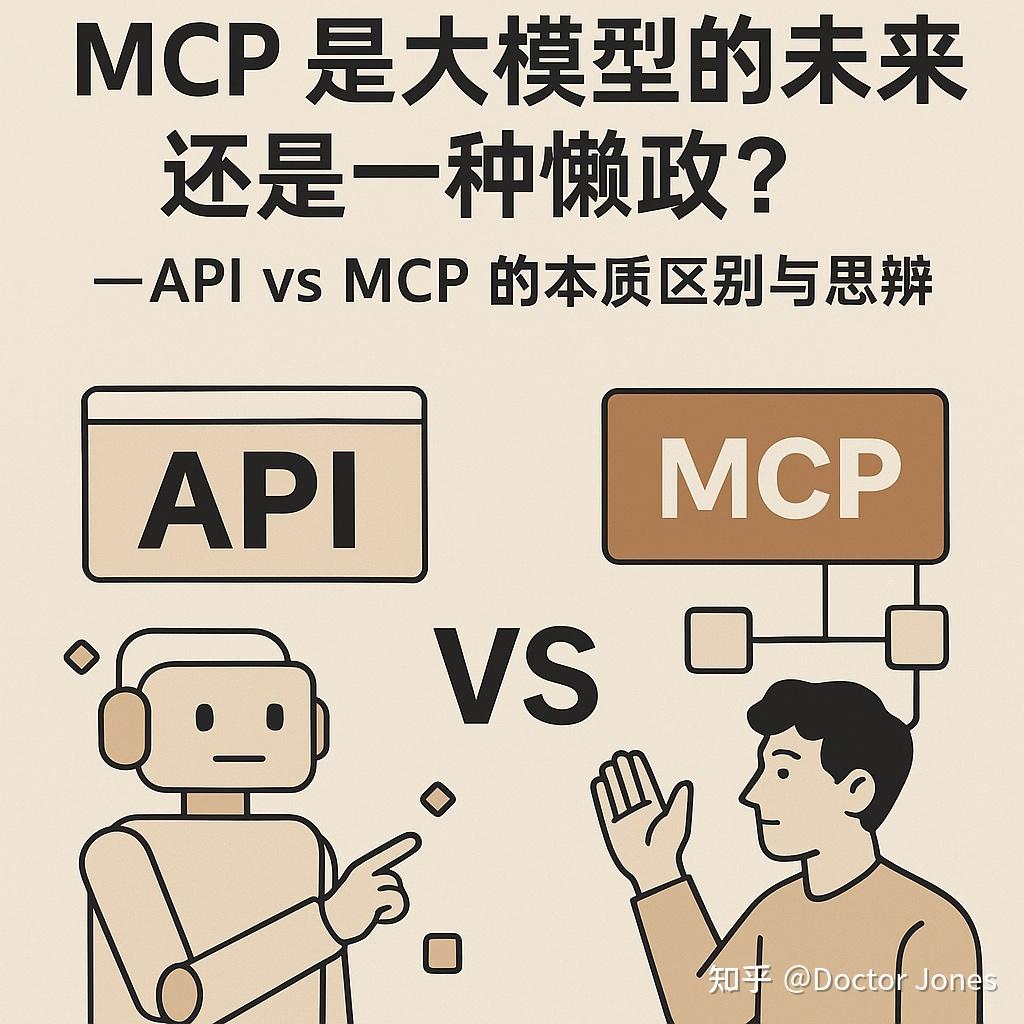 MCP 是大模型的未来，还是一种懒政？——API vs MCP 的本质区别与思辨 - 知乎