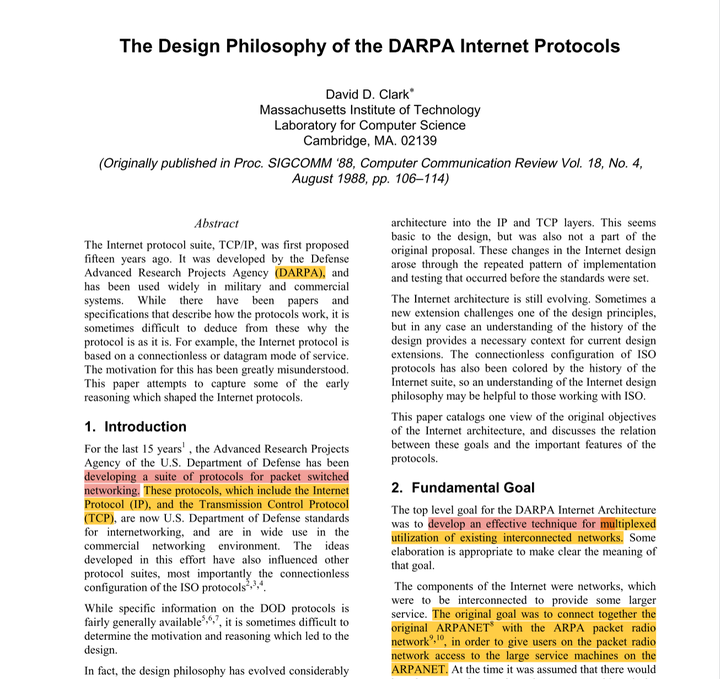 The Design Philosophy Of The Darpa Internet Protocols——每一个计算机网络专业学生该读的第一篇论文 知乎