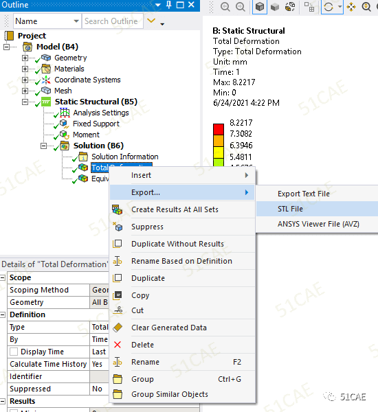 ANSYS Workbench 导出变形几何体 - 知乎