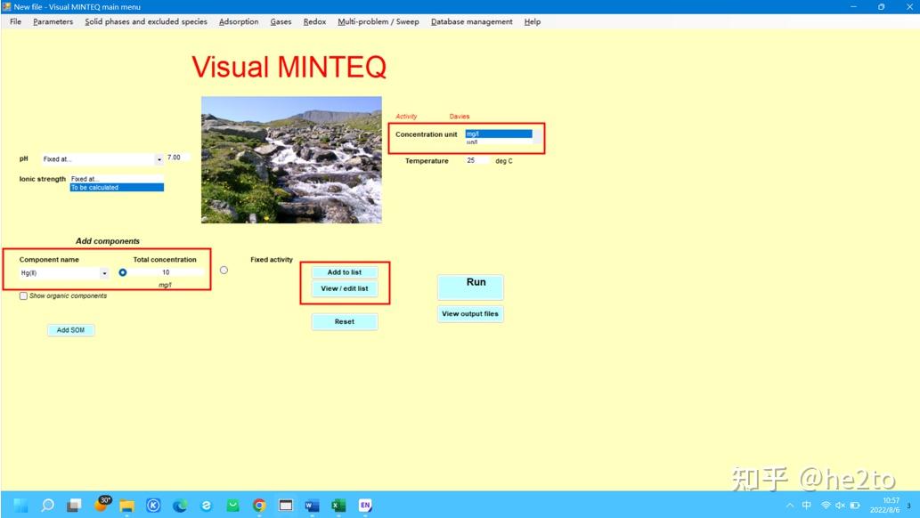 visual MINTEQ 3.1 模拟水中重金属离子的存在形式 - 知乎