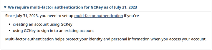 加拿大大移民局新规：GCKEY必须进行双重认证才可以登录 - 知乎