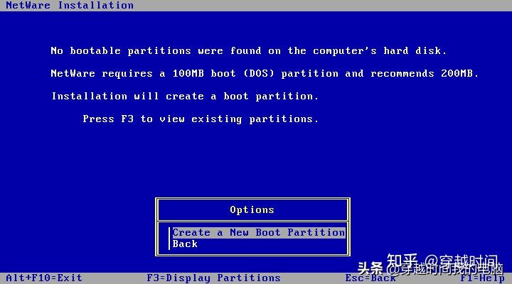 穿越时间·安装Netware 6操作系统的启动分区与系统分区 - 知乎