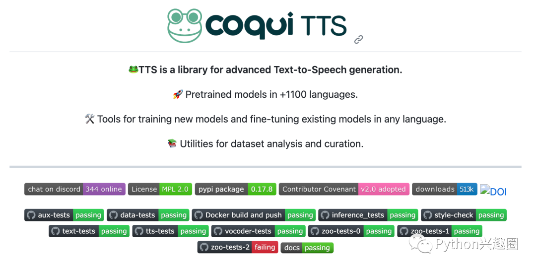 新一代开源语音库CoQui TTS冲到了GitHub 20.5k Star - 知乎