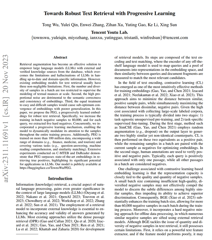 【LLM/大模型】基于渐进式学习的稳健文本检索（Towards Robust Text Retrieval with Progressive Learning） - 知乎