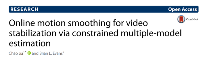 【论文阅读】Online motion smoothing for video stabilization via constrained multiple-model estimation - 知乎