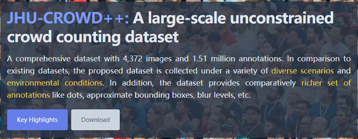 霍普金斯JHU-CHAND++:大规模人群计数数据集及基准网络[附下载] - 知乎