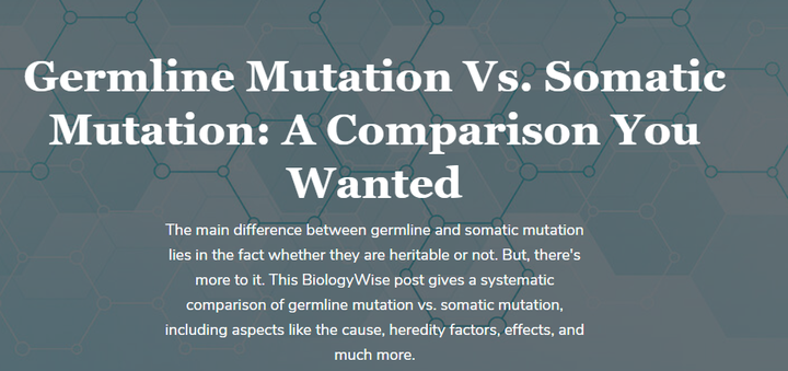 Omics精进03|彻底搞明白Germline Mutation和Somatic Mutation - 知乎