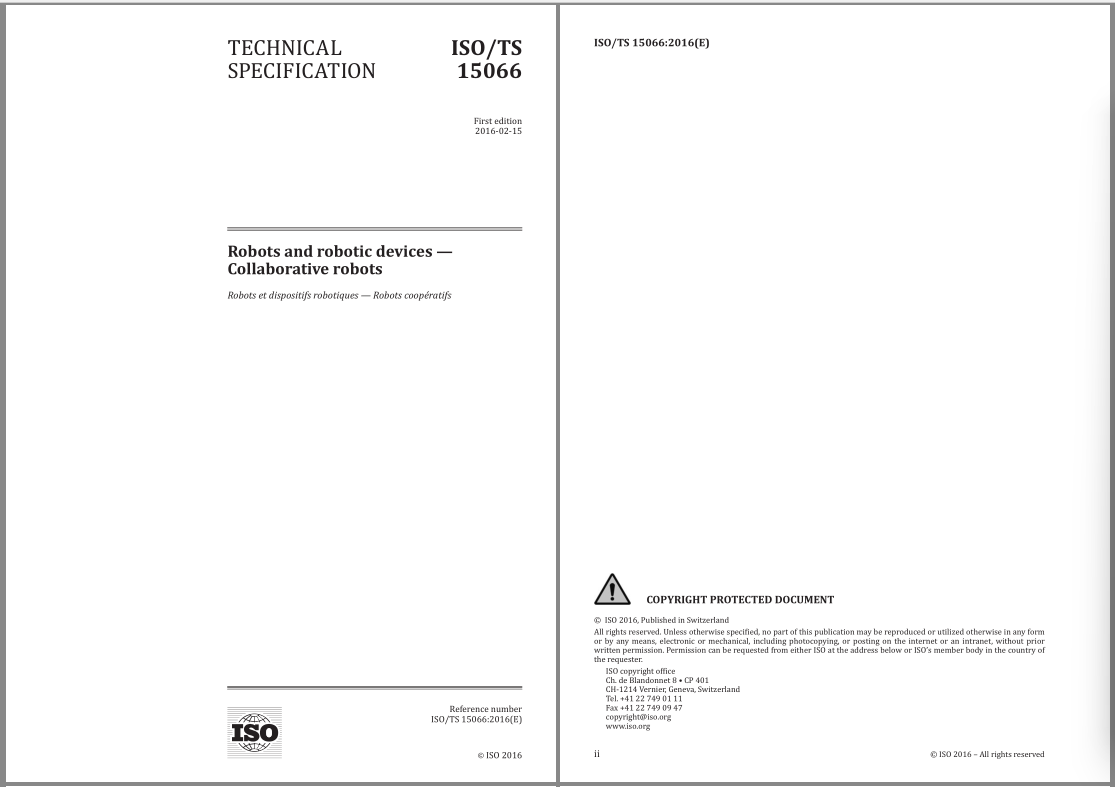 ISO/TS 15066 协作机器人规范出笼，说明了什么问题？ - 知乎