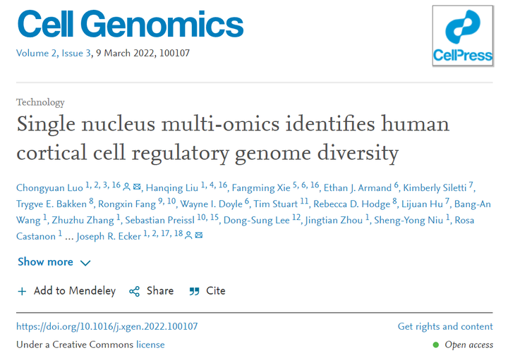 Cell Genomics | 新技术使人们能够在单个脑细胞内看到前所未有的景象 - 知乎