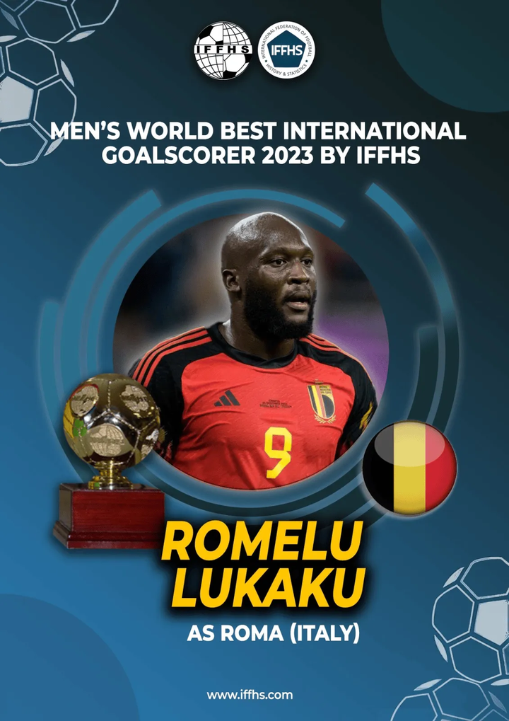 IFFHS官方：卢卡库以22球当选2023年度国际赛事最佳射手 - 知乎
