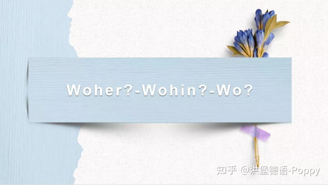 德语语法：特殊疑问词 woher?wohin?wo? - 知乎