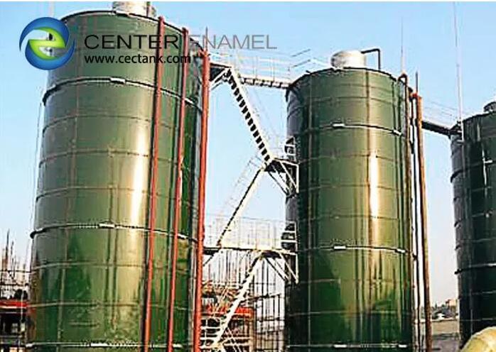 Superior Corrosion Resistance Glass Lined Steel CSTR Tanks For Biogas ...