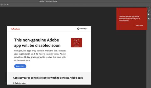 Mac PS beta 更新了版本，然后用不了，首先Adobe提示软件要更新，后面直接说是非正式版本不能用，望各位IT界的精英大佬们出手解决！！！ - 知乎