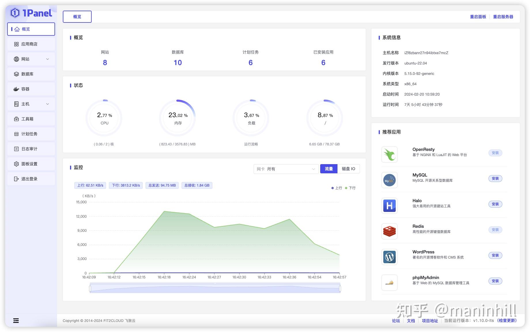 【全面评测】1Panel 是什么？跟宝塔面板相比怎么样？ - 知乎