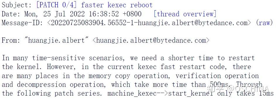 字节跳动积极为 Kexec 提交补丁，优化重启 Linux 内核速度 - 知乎