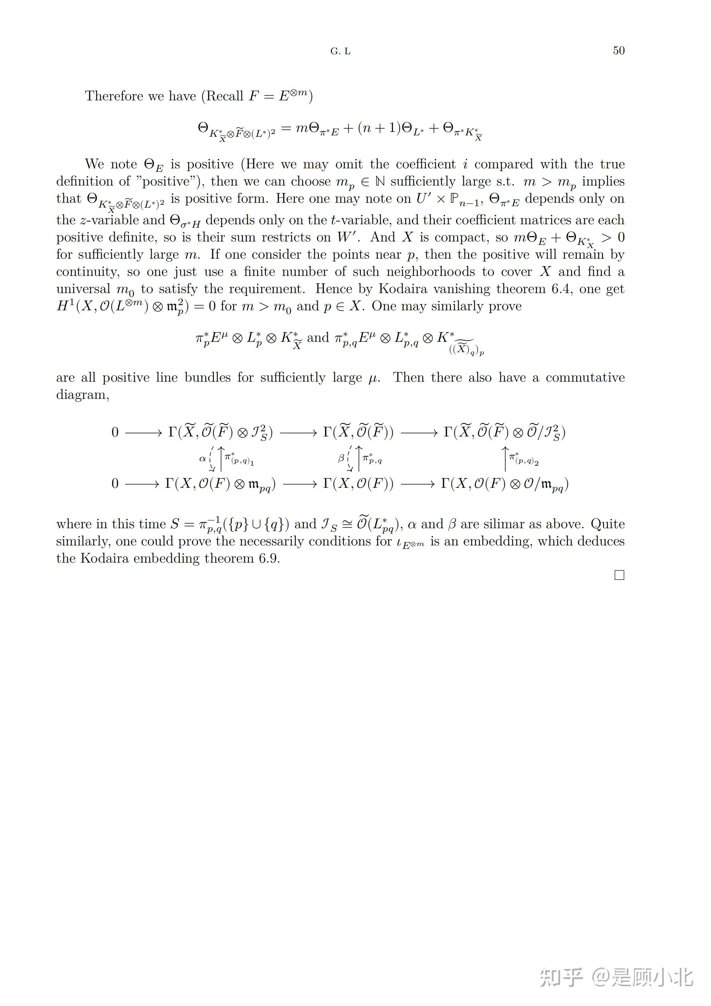 Kodaira Vanishing Theorem And Embedding Theorem （小平消灭定理和嵌入定理） - 知乎