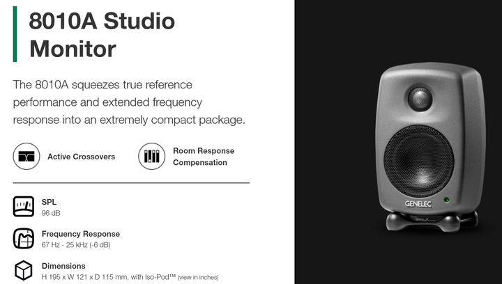 真力（Genelec)8010A Studio Monitor - 知乎