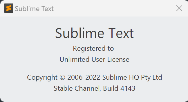 Memo: Sublime Text 4 Win11 64位 Build 4143 UNREGISTERED怎么破？ - 知乎