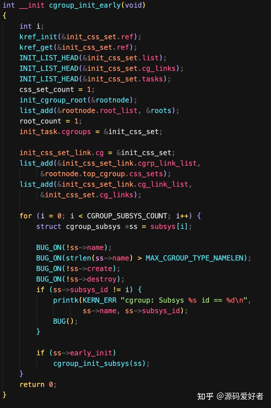 Linux内核源码解析---cgroup实现之整体架构与初始化 - 知乎
