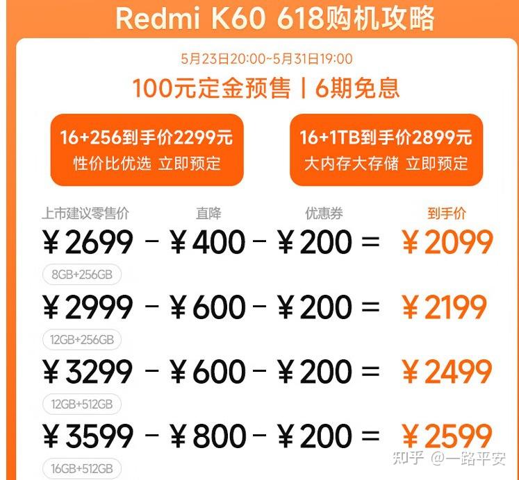 一篇领券攻略告诉你京东618红米K60/K60Pro/K60E，红米Note12Turbo会降价吗？降多少？值得买吗？ - 知乎