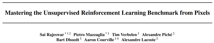 Mastering the Unsupervised Reinforcement Learning Benchmark from Pixels - 知乎