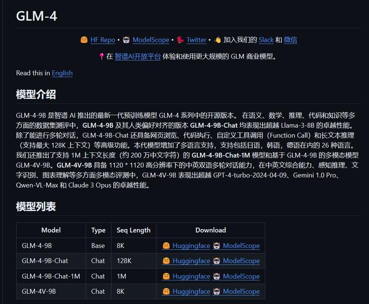 GLM-4正式开源，智谱 AI 推出的最新一代预训练模型 GLM-4 系列中的开源版本GLM-4-9B - 知乎