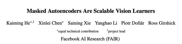 何凯明最新一作论文：ViT最新预训练目标MAE，性能超越以往所有ViT变体 - 知乎