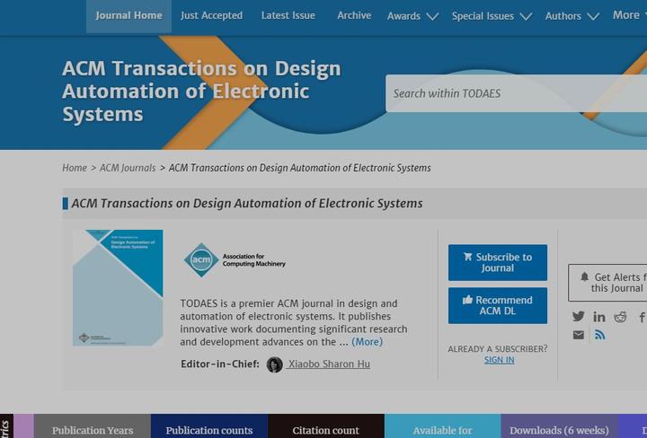 《TODAES》杂志最新影响因子1.447【投稿经验】 - 知乎