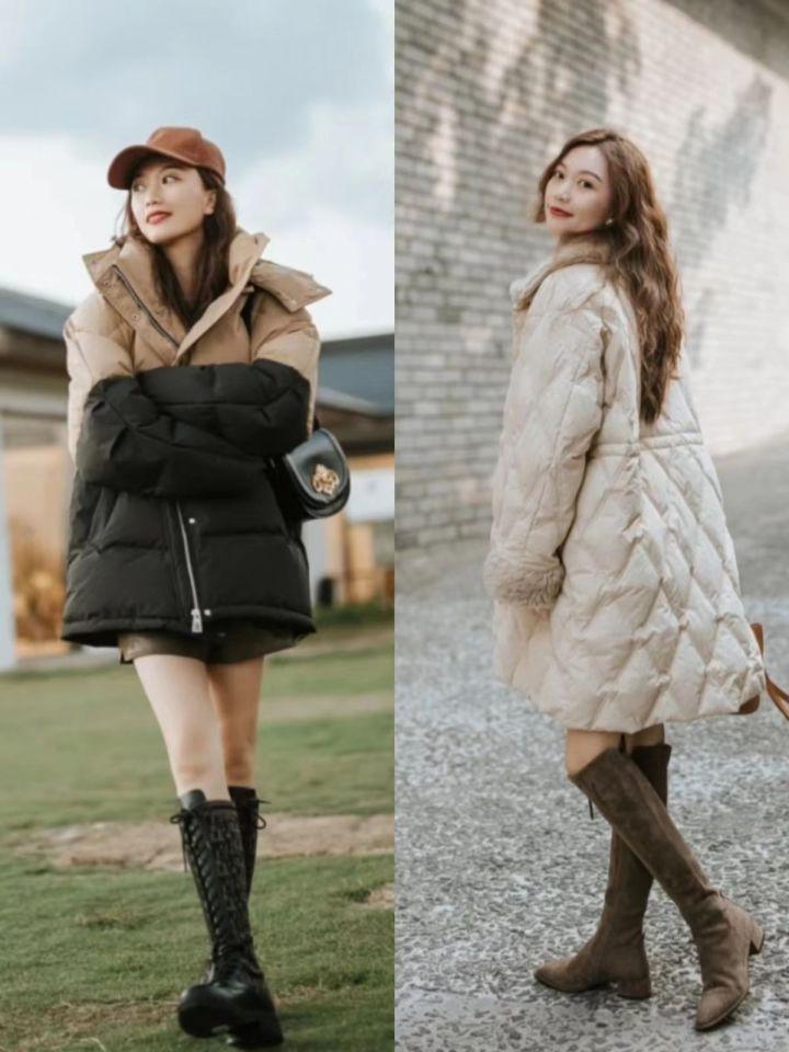 冬季穿羽绒服，学潮人这样配靴子、搭裤子，时尚优雅、又暖又美 知乎
