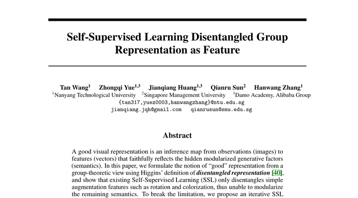 【论文笔记】Self-Supervised Learning Disentangled Group Representation as Feature - 知乎