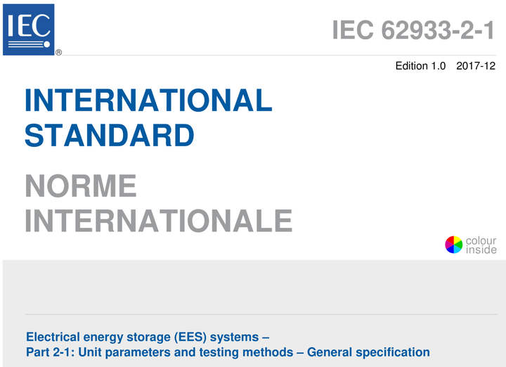 欧洲储能标准解读（1）- IEC 62933-2-1: 2017 - 知乎