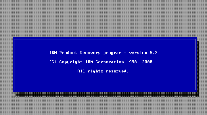穿越时间·IBM ThinkPad Recovery CD 5.3系统恢复光盘重建恢复程序 - 知乎