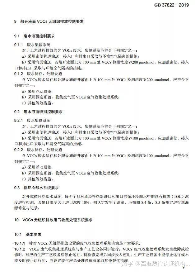 GB 37822-2019《挥发性有机物无组织排放控制标准》标准解读 - 知乎