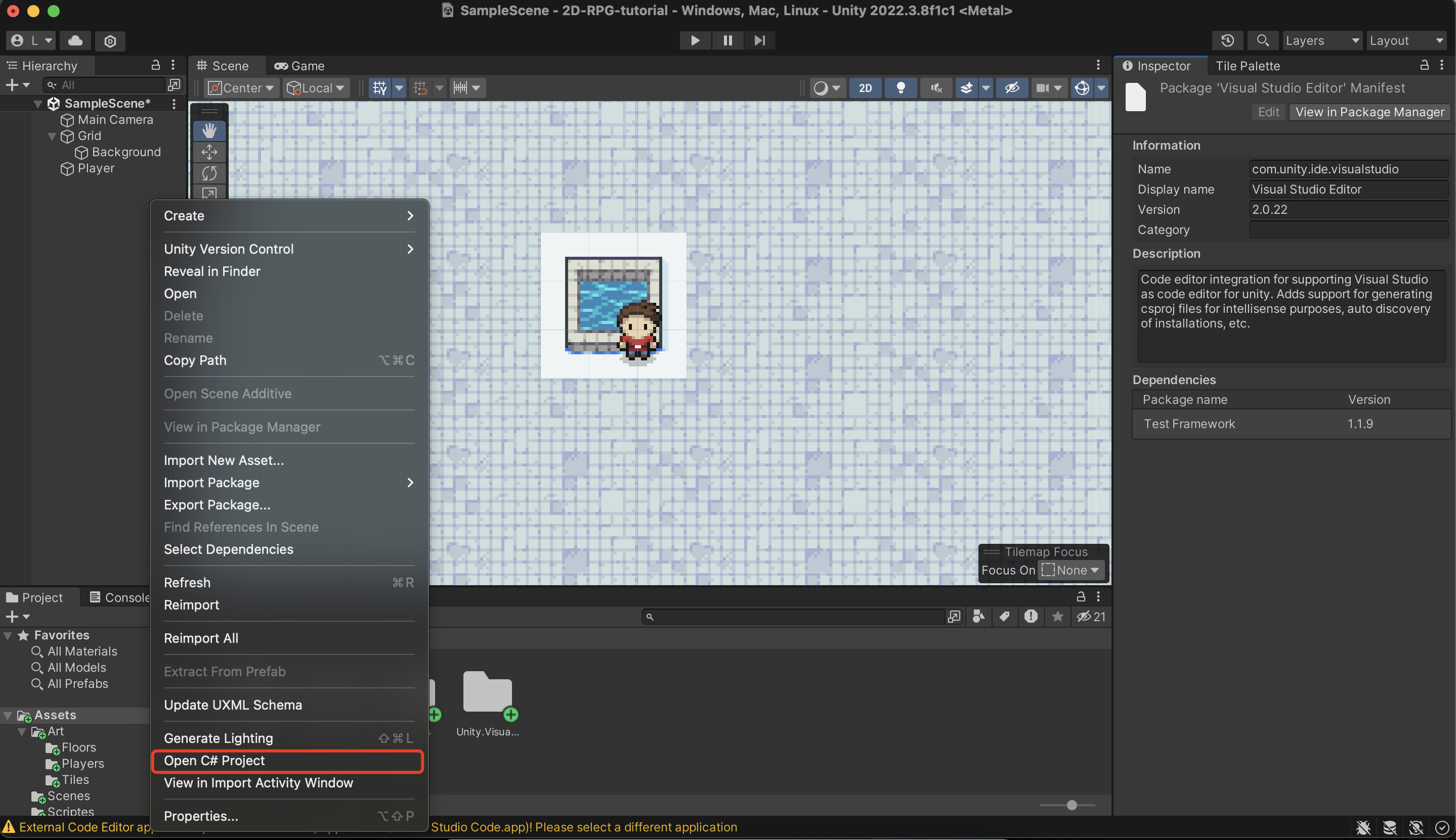 [GameDev]Unity 中使用 VS Code 无法使用 C# 代码提示 - 知乎