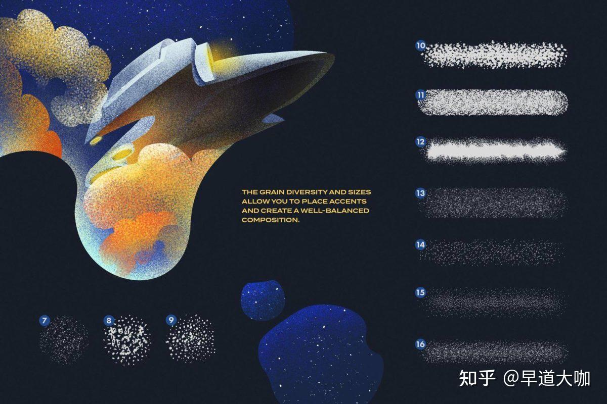 120款划痕颗粒粉笔杂点边缘阴影绘画效果ps/ai/procreate/affinity笔刷画笔套装Shader Invader Brushes - 知乎