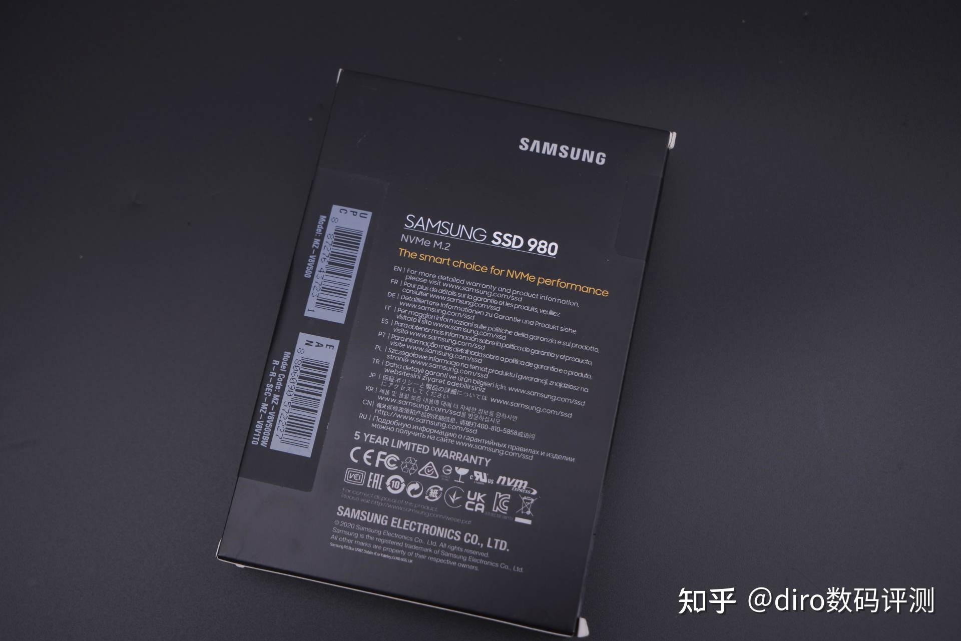 入门级之选,三星980 500G固态开箱评测 - 知乎