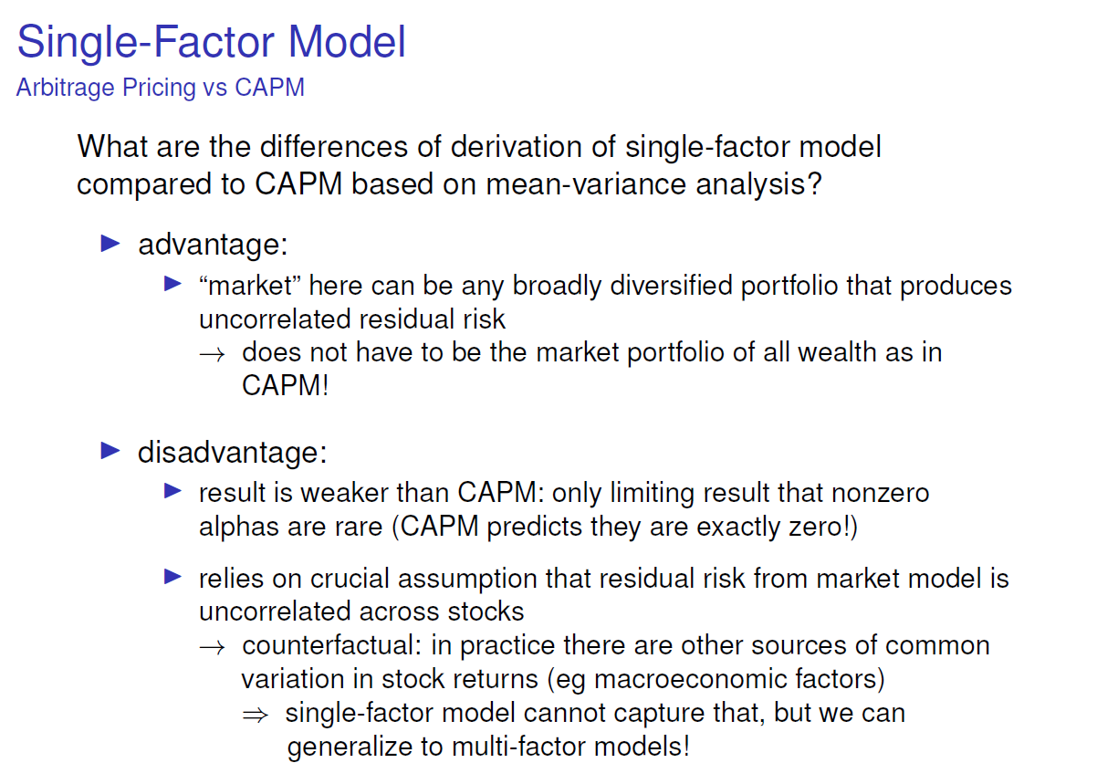 单指数模型和capm的β有什么区别？是什么原因造成的呢？ - 知乎